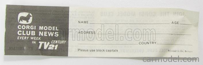 CORGI 511 Scale 1/43 | CHIPPERFIELD'S CHEVROLET IMPALA PERFORMING ...