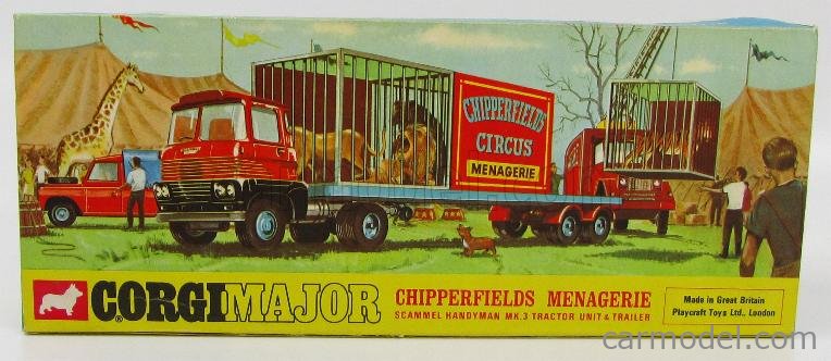 CORGI 1139 Scale 1/43 | CHIPPERFIELD'S SCAMMEL HANDYMAN MK3 MENAGERIE ...