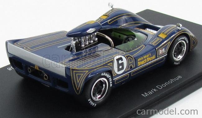 SPARK-MODEL S1111 Scale 1/43 | McLAREN M6B SUNOCO N 6 CAN-AM 1968 M.DONOHUE BLUE