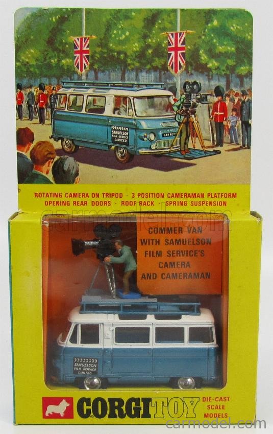 CORGI 479 Scale 1/43 | COMMER MOBILE CAMERA VAN SAMUELSON BLUE MET WHITE
