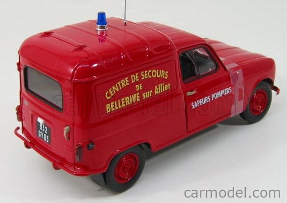 NOREV 185193 Scale 1/18 | RENAULT R4F4 FIRE ENGINE 1965 RED