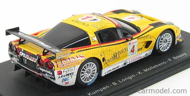 SPARK-MODEL S0167 Scale 1/43 | CHEVROLET CORVETTE C5R N 4 3th 24h SPA ...