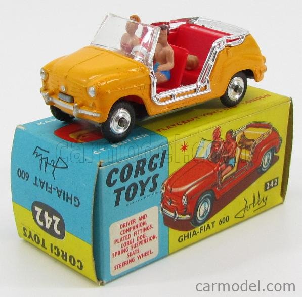 CORGI 242 Scale 1/43 | FIAT 600 GHIA JOLLY YELLOW