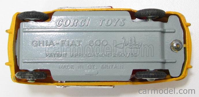 CORGI 242 Scale 1/43 | FIAT 600 GHIA JOLLY YELLOW