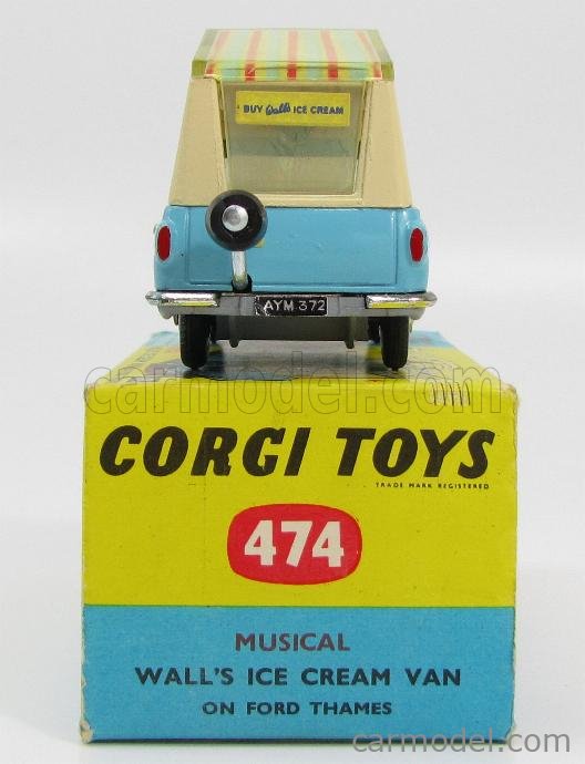 CORGI 474 Scale 1/43 | FORD ENGLAND THAMES MUSICAL WALL'S ICE CREAM VAN ...