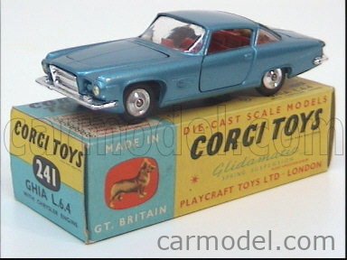 CORGI 241 Scale 1/43 | GHIA L 6.4 (RED INTERIOR) BLUE MET