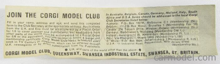 CORGI 332 Scale 1/43 | LANCIA FULVIA SPORT ZAGATO BLUE MET