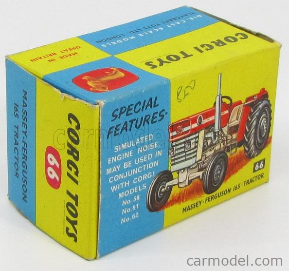 CORGI 66 Scale 1/43 | MASSEY FERGUSON 165 TRACTOR RED GREY