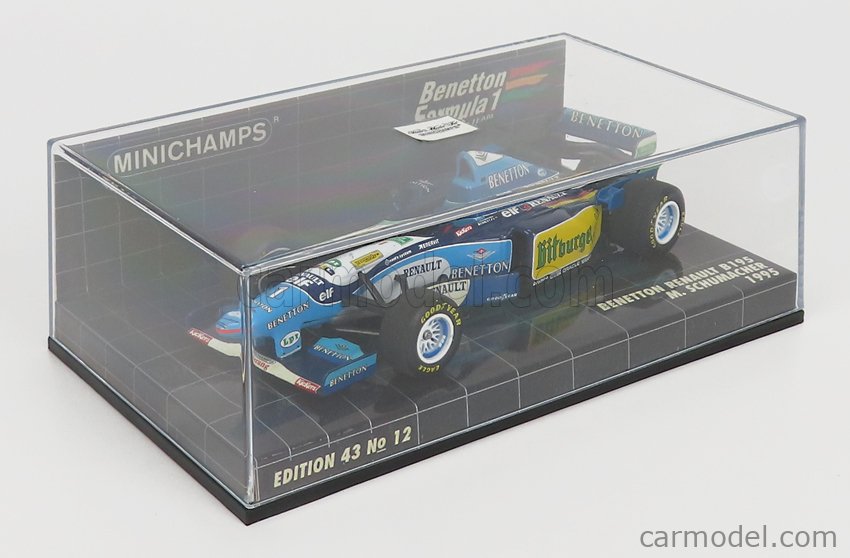MINICHAMPS 400950001 Scale 1/43 | BENETTON F1 B195 TEAM MILD SEVEN RENAULT N 1 MICHAEL ...