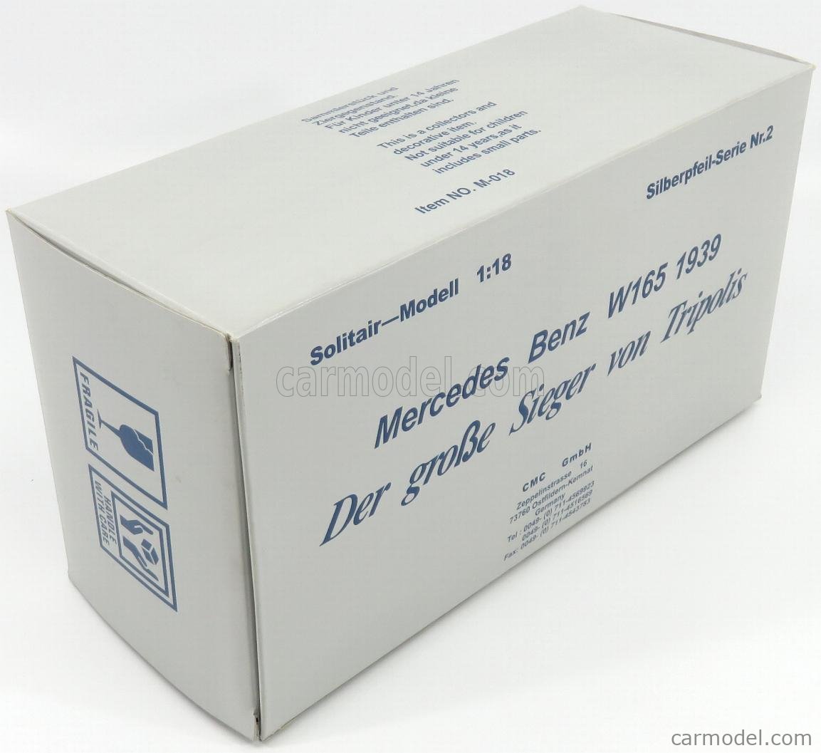 CMC M018 Scale 1/18 | MERCEDES BENZ F1 W165 SPIDER DER CMC M018 Scale 1/18 | MERCEDES BENZ F1 W165 SPIDER DER