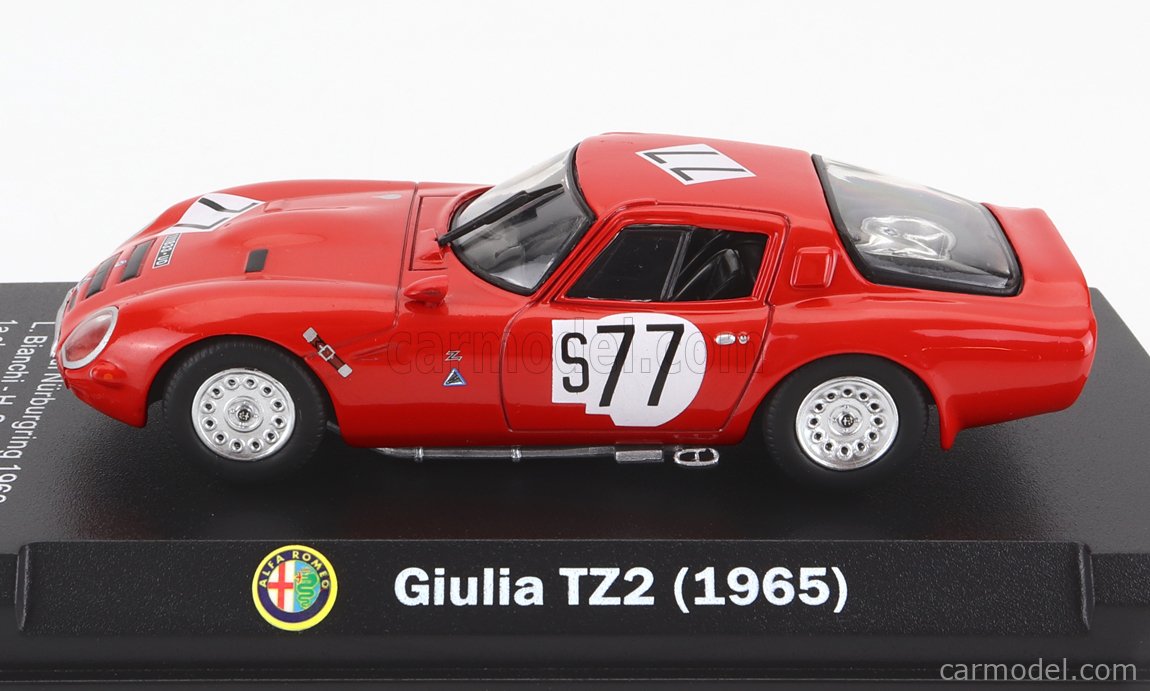 EDICOLA ALFAC008 Escala 1/43 | ALFA ROMEO GIULIA TZ2 TEAM AUTODELTA SPA N 77 WINNER CLASS 1000km ...