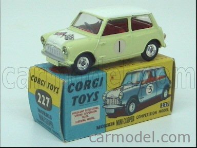 CORGI 227 Escala 1/43 | MORRIS MINI COOPER COMPETITION RALLY N 1 LIGHT ...