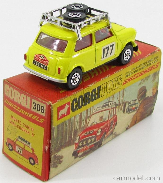 CORGI 308 Scale 1/43 | MORRIS MINI COOPER RALLY MONTECARLO N 177 (1 ...