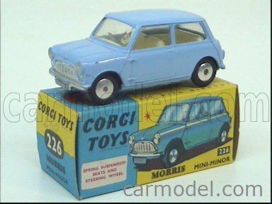 CORGI 226 Scale 1/43 | MORRIS MINI MINOR (YELLOW INTERIOR) LIGHT BLUE