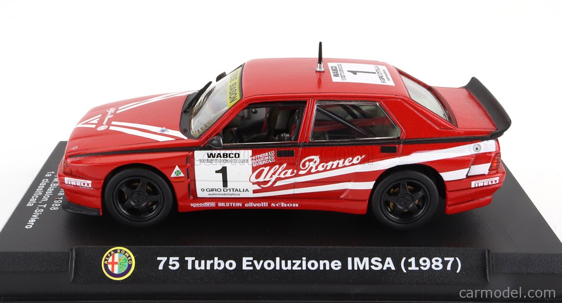 EDICOLA ALFAC018 Scale 1/43 | ALFA ROMEO 75 TURBO EVOLUZIONE IMSA N 1 ...