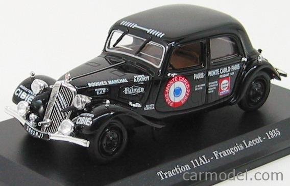 EDICOLA 143871 Масштаб 1/43 | CITROEN TRACTION 11AL FRANCOIS LECOT PARIS-MONTECARLO 1935 BLACK