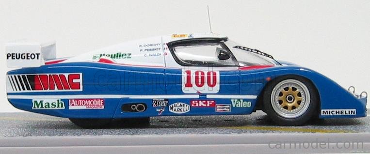 BIZARRE BZ391 Escala 1/43 | PEUGEOT WM P85 N 100 LE MANS 1986 BLUE WHITE