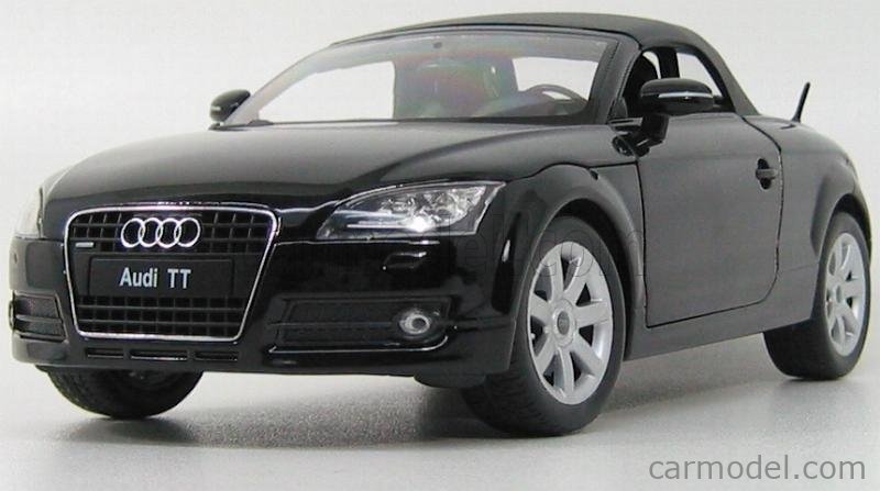 WELLY WE18016H Scale 1/18 | AUDI TT SPIDER ROADSTER SOFT TOP 2007 BLACK