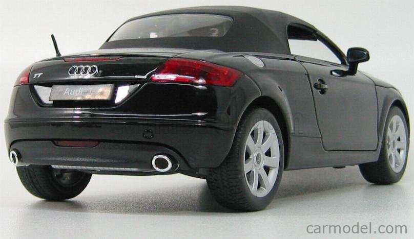WELLY WE18016H Scale 1/18 | AUDI TT SPIDER ROADSTER SOFT TOP 2007 BLACK