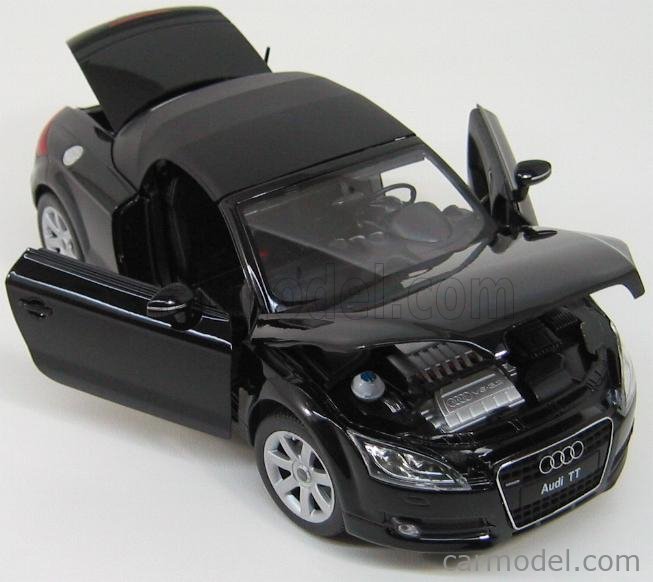 WELLY WE18016H Scale 1/18 | AUDI TT SPIDER ROADSTER SOFT TOP 2007 BLACK