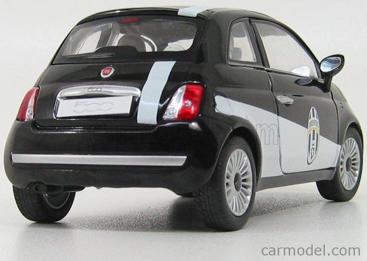 MONDOMOTORS MM51108 Масштаб 1/24 | FIAT NUOVA 500 JUVENTUS 2007 BLACK WHITE