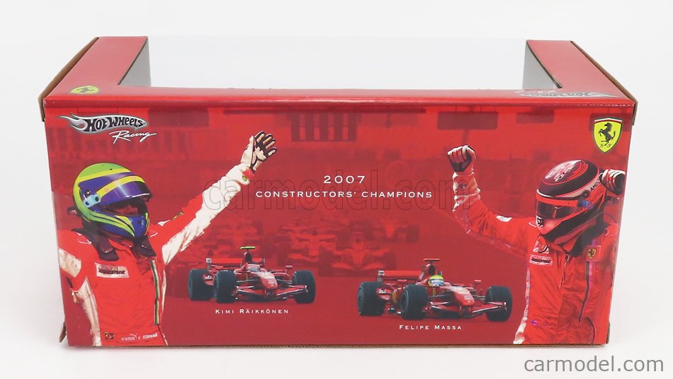 MATTEL HOT WHEELS L6239 Scale 1/43 | FERRARI SET 2X F1 F2007 N 5 F.MASSA - N 6 KIMI RAIKKONEN ...