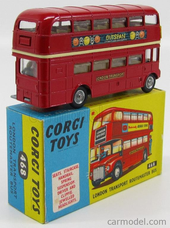 CORGI 468 Scale 1/43 | ROUTEMASTER LONDON BUS OUTSPAN RED