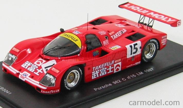 SPARK-MODEL KBS041 Echelle 1/43 | PORSCHE 962C TEAM TAKEFUJI N 15 LE MANS 1987 J.PALMER - J ...