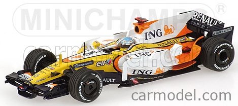 MINICHAMPS 400080005 Scale 1/43 | RENAULT F1 R28 N 5 SEASON 2008 F.ALONSO YELLOW WHITE ORANGE
