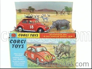 CORGI 256 Scale 1/43 | VOLKSWAGEN BEETLE 1200 N 18 RALLY SAFARI RED