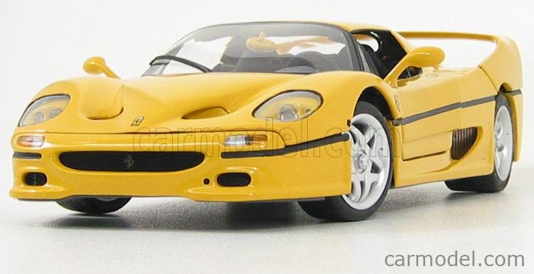 MATTEL HOT WHEELS J2930 Scale 1/18 | FERRARI F50 1995 YELLOW