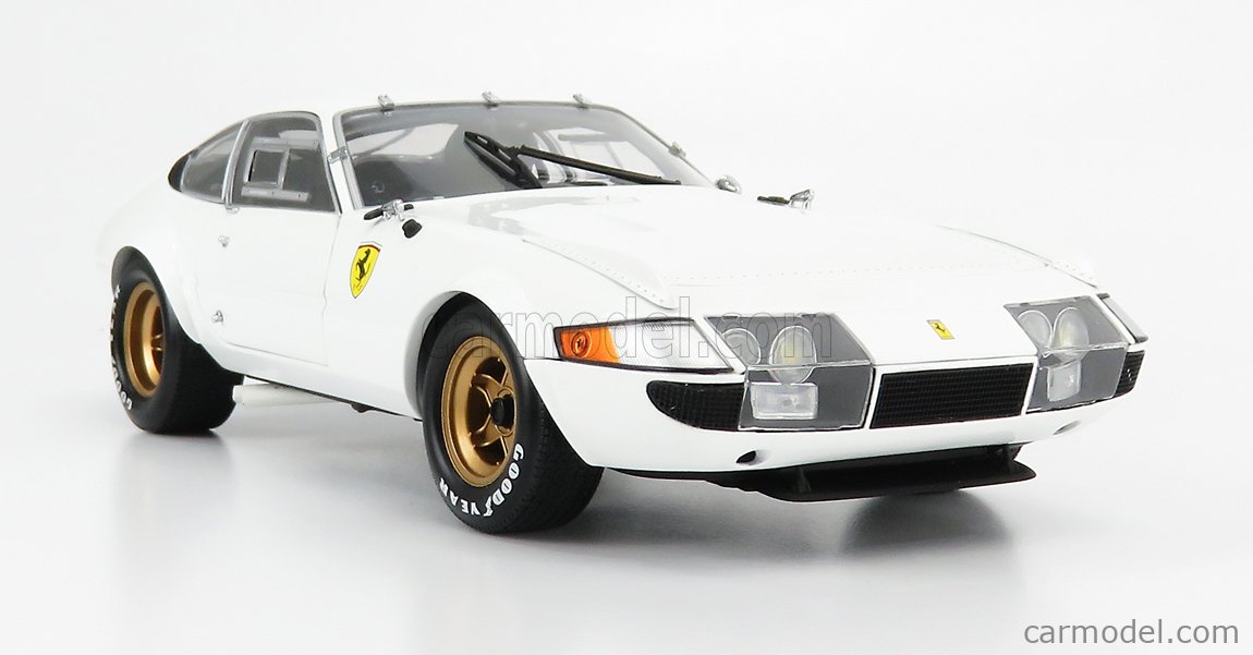 KYOSHO 08163W Scale 1/18 | FERRARI 365 GTB4 COMPETIZIONE 1971 WHITE