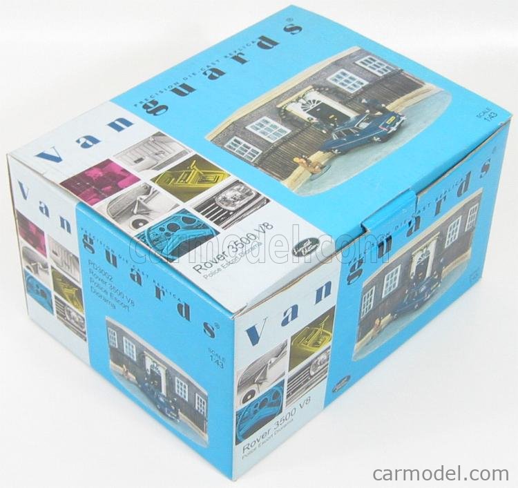 VANGUARDS PD3002 Scale 1/43 | ROVER 3500 V8 POLICE ESCORT + FIGURES BLUE
