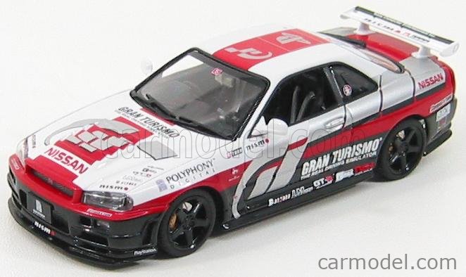 AUTOART 60279 Scale 1/43 | NISSAN GT-R R34 2002 SILVER RED BLACK