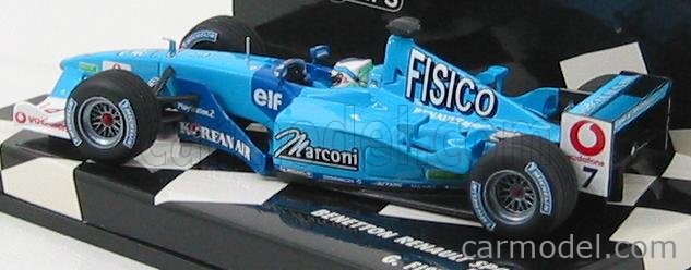 MINICHAMPS 400010007 Scale 1/43 | BENETTON F1 RENAULT B201 N 7 2001 GIANCARLO FISICHELLA LIGHT ...