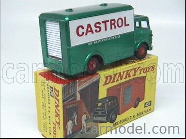 DINKY ENGLAND 450 Scale 1/43 | BEDFORD TRUCK T.K. CASTROL BOX VAN GREEN MET