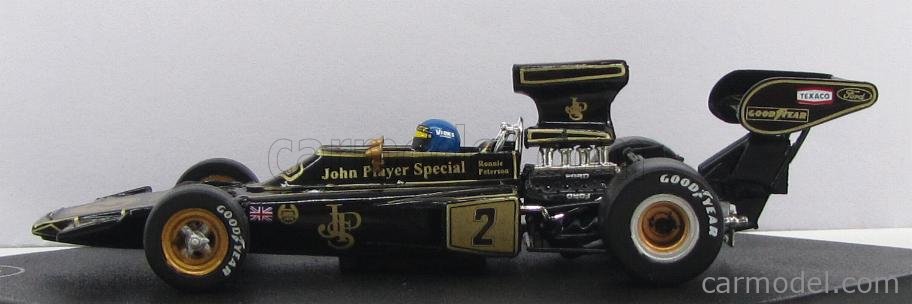 QUARTZO 4025 Escala 1/43 | LOTUS F1 72E N 2 JPS WINNER GP ITALIAN 1973 RONNIE PETERSON BLACK GOLD