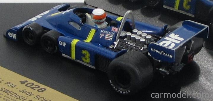 QUARTZO 4028 Scale 1/43 | TYRRELL F1 P34 N 3 WINNER GP SWEDISH 1976 JODY SCHECKTER BLUE