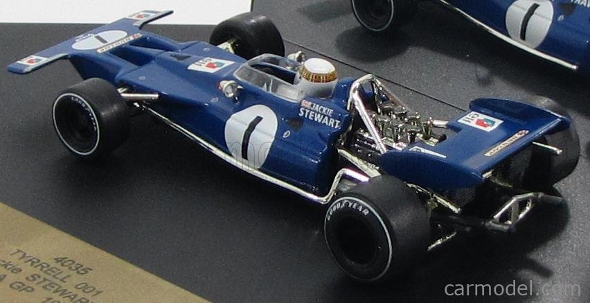 QUARTZO 4035 Escala 1/43 | TYRRELL F1 001 N 1 GP USA 1970 JACKIE STEWART BLUE