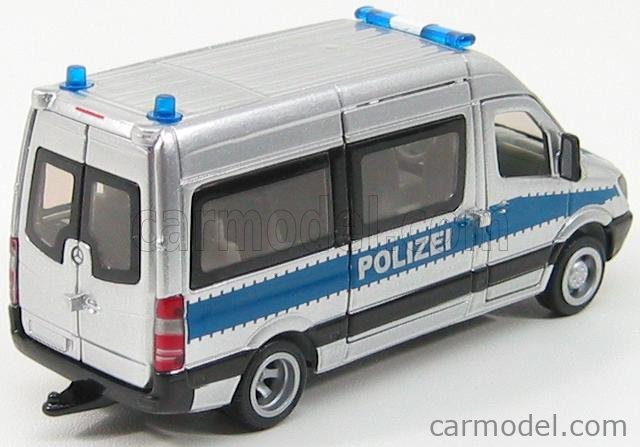 SIKU 2313 Echelle 1/50 | MERCEDES BENZ SPRINTER MINIBUS POLIZEI - POLICE SILVER BLUE