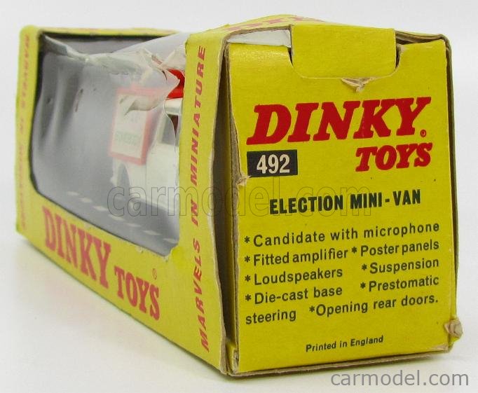 DINKY ENGLAND 492 Scale 1/43 | MINI ELECTION MINI VAN - VOTE FOR ...