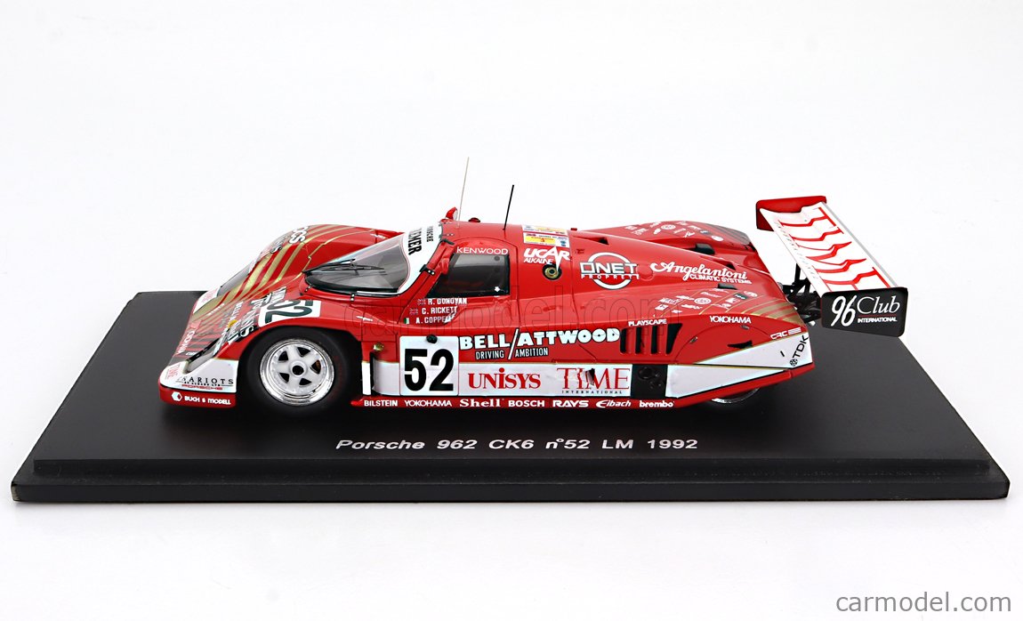 SPARK-MODEL S1917 Scale 1/43 | PORSCHE 962 CK6 3.0L TURBO TEAM KREMER PORSCHE RACING N 52 24h LE ...