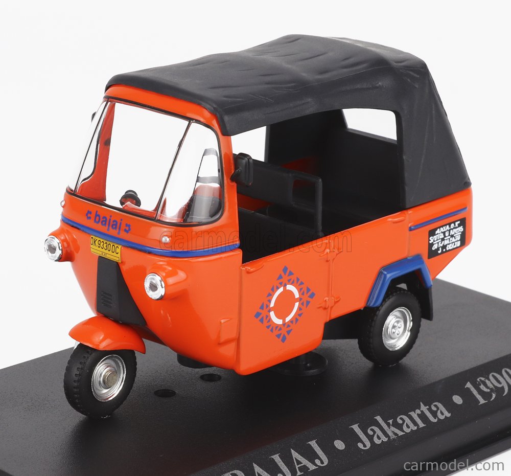 EDICOLA TAXCOLL034-AB1TA007 Scale 1/43 | BAJAJ TAXI JAKARTA 1990 ORANGE