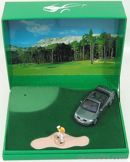 NOREV 225845 Scale 1/43 | RENAULT MEGANE CC DIORAMA GOLF + FIGURE GREEN MET