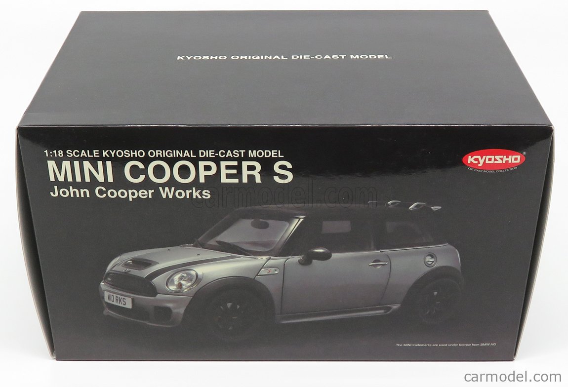 KYOSHO 08743S Scale 1/18 | MINI COOPER S JOHN WORKS 211CV 2008 GREY MET ...