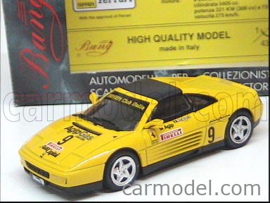 BANG PROM PROM Scale 1/43 | FERRARI 348 TS N 9 MUGELLO 1992 JOHN WAYNE ...