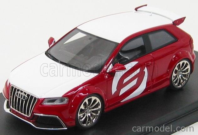 LOOKSMART LSAUDIA3CS Scale 1/43 | AUDI A3 CLUBSPORT RED WHITE