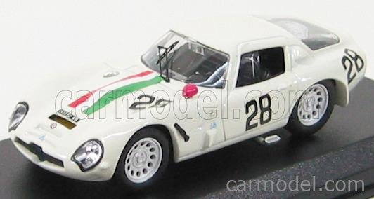 BEST-MODEL 9118 Scale 1/43 | ALFA ROMEO TZ2 N 28 MONZA 1967 DE LEONIB - DI BONA WHITE