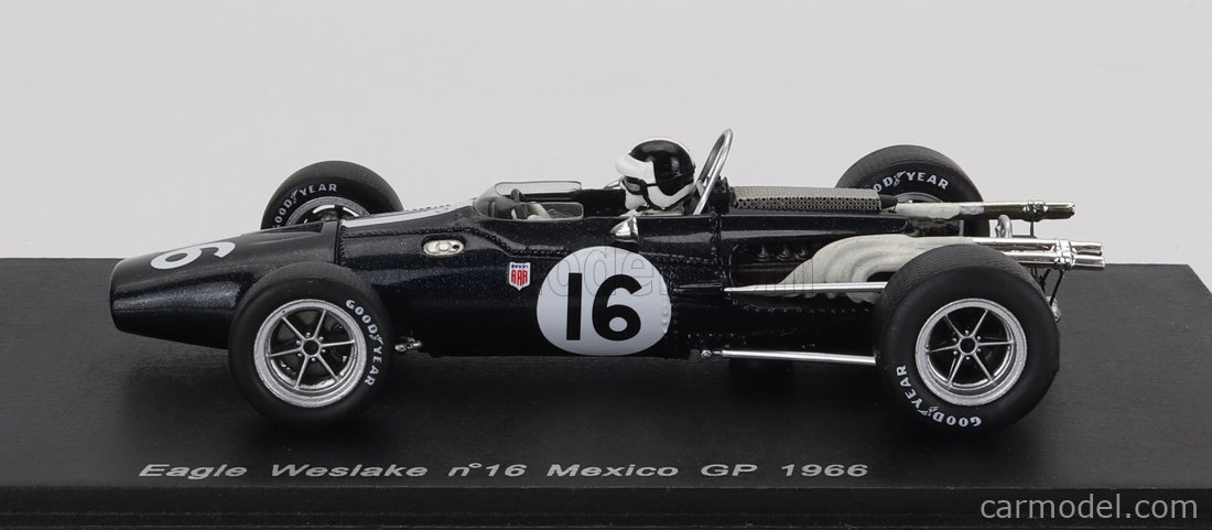 SPARK-MODEL S1622 Scale 1/43 | EAGLE F1 T1G WESLAKE N 16 MEXICO GP 1966 BOB BONDURANT BLUE MET WHITE