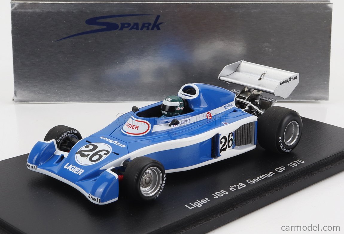SPARK-MODEL S1632 Escala 1/43 | LIGIER F1 JS5 N 26 GERMAN GP 1976 ...